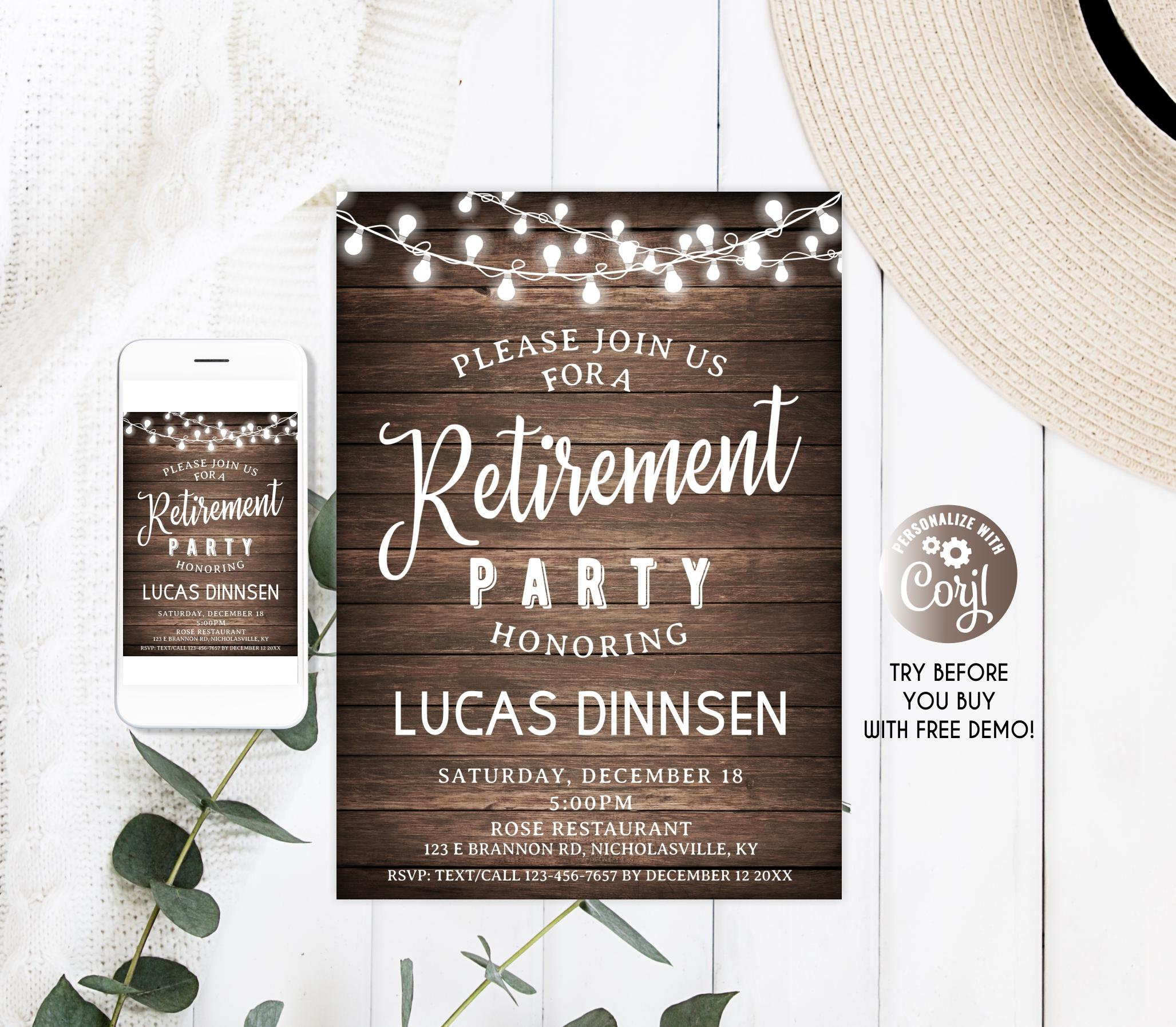 Printable Retirement Party Invitations Retirement Party Invitations