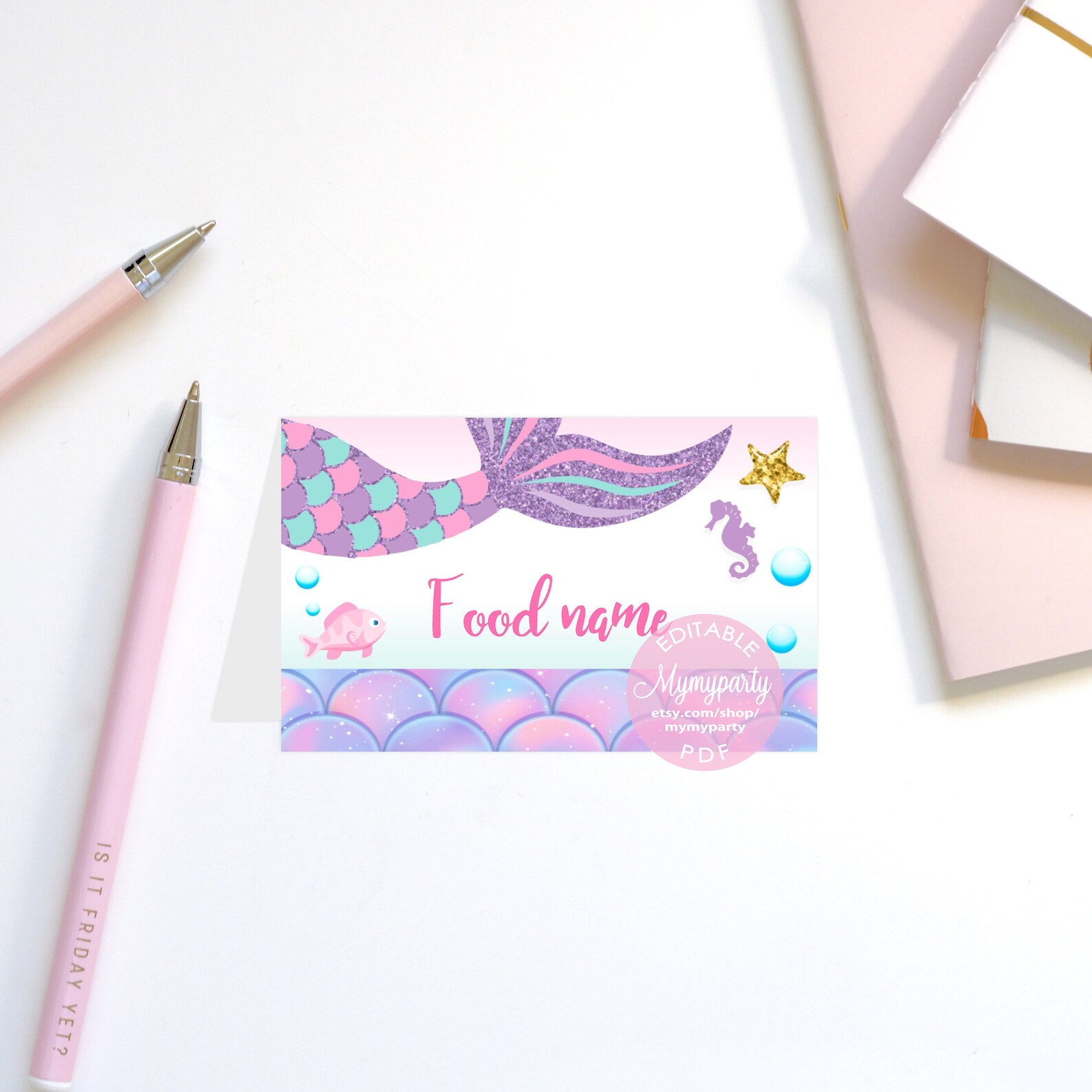 Food Labels Mermaid Food Labels Mermaid Instant Download - Etsy