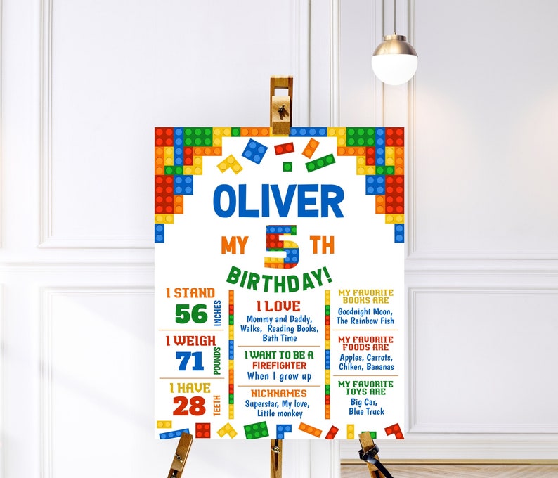 Editable Building Blocks Milestone Sign Building Blocks - Etsy