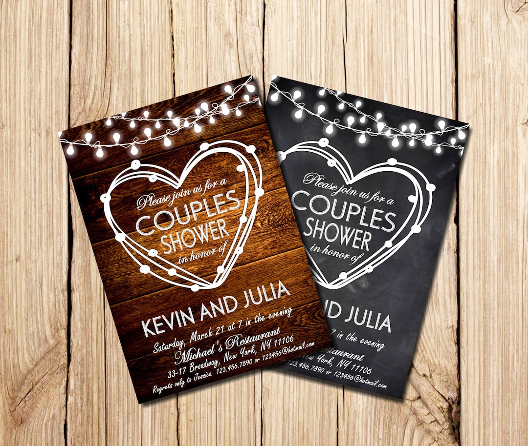 COUPLES SHOWER Invitation, Printable Couples Shower Invitation, Couples ...
