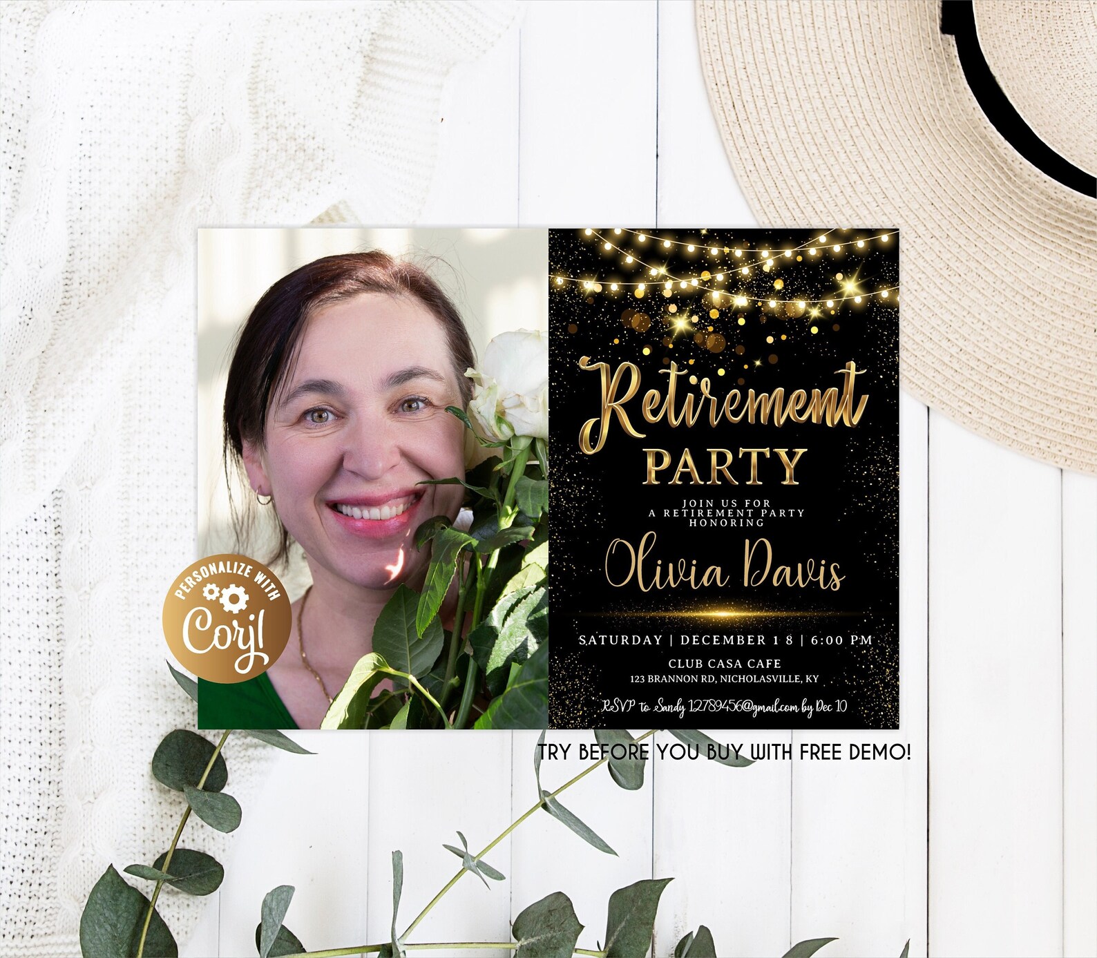 Retirement Party Invitation With Photo Retirement Dinner With - Etsy