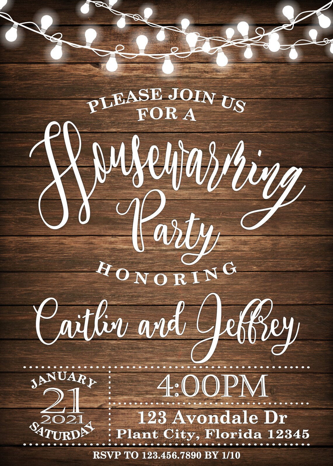 Housewarming Party Invitation Rustic Housewarming Invitation - Etsy