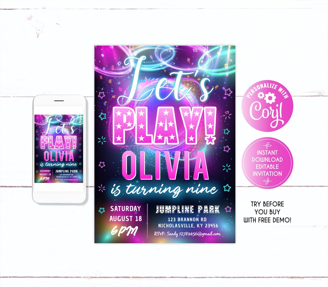 Playground Birthday Party Invitation, Let's Play, Playground Invite ...