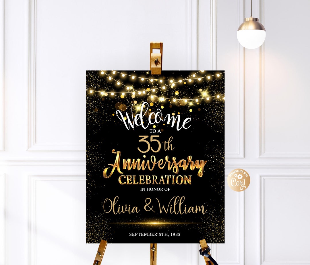 Anniversary Celebration Welcome Sign, Anniversary Sign, Anniversary ...