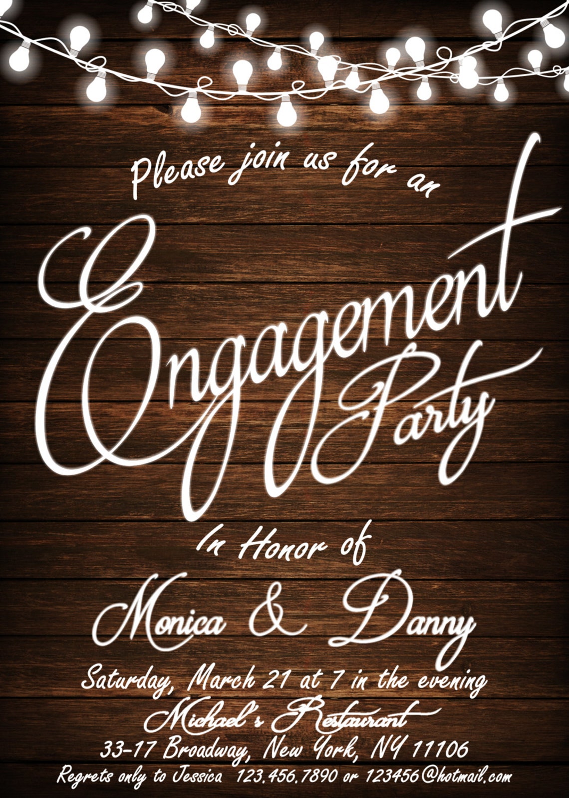Engagement Party Invitation Rustic Engagement Party - Etsy