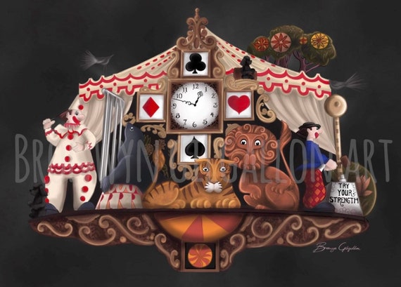 Pollok Centre Circus Clock Pollok Circus Giclèe Print | Etsy