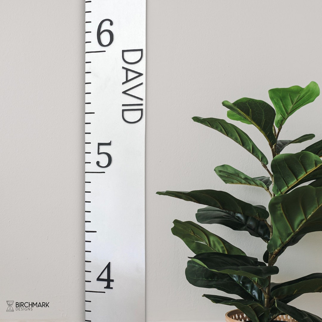 Modern Growth Chart Ruler 3D, Wooden Measuring Stick for Kids, Giant ...