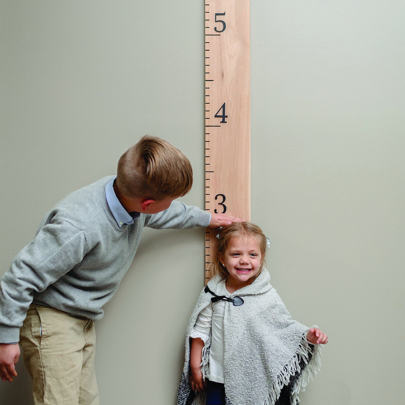 Hickory Growth Chart Ruler 3D, Wooden Measuring Stick for Kids, Giant ...