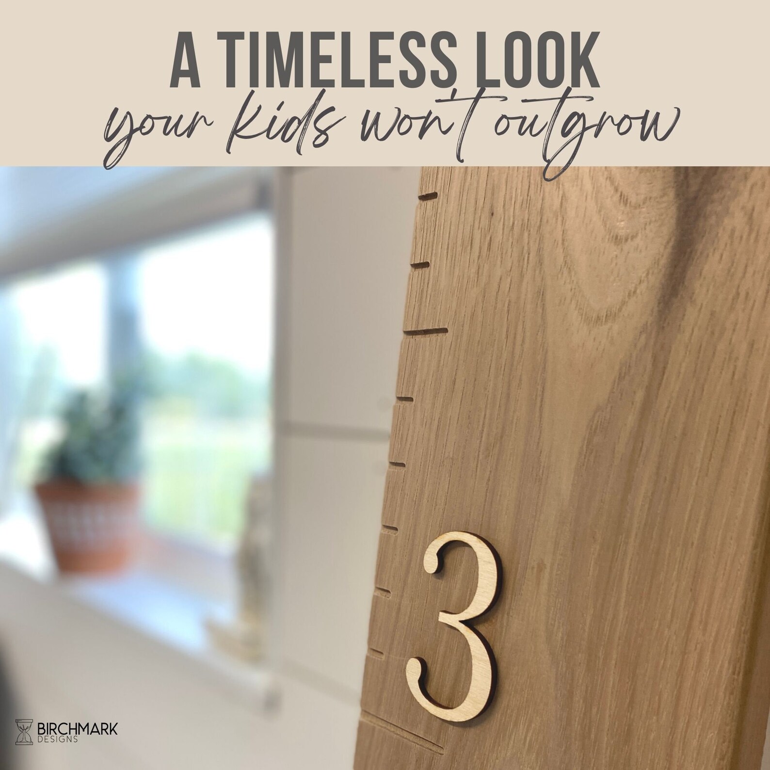 Natural Growth Chart Ruler 3D Wooden Measuring Stick for - Etsy