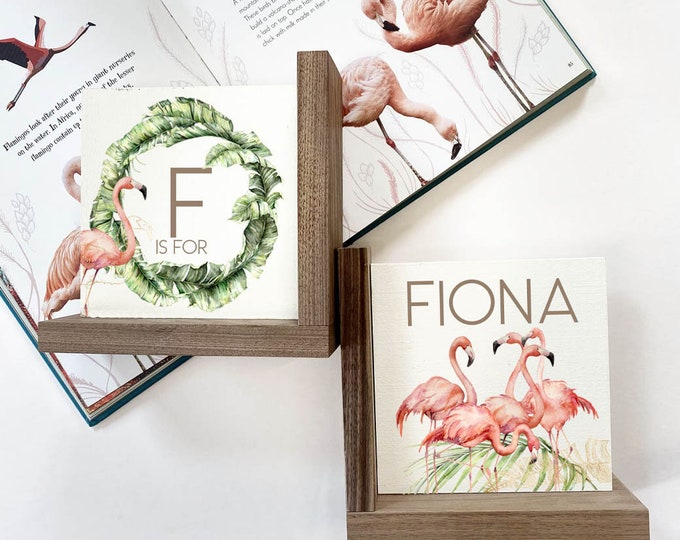 Flamingo Bookends 3D Printed Book Storage Children's Bedroom Gifts for ...