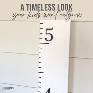 Modern Growth Chart Ruler 3D, Wooden Measuring Stick for Kids, Giant ...