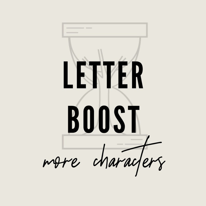 Letter Boost - Etsy