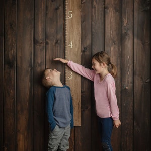 Growth Chart Ruler 3D, Wooden Measuring Stick for Kids, Giant Wall ...