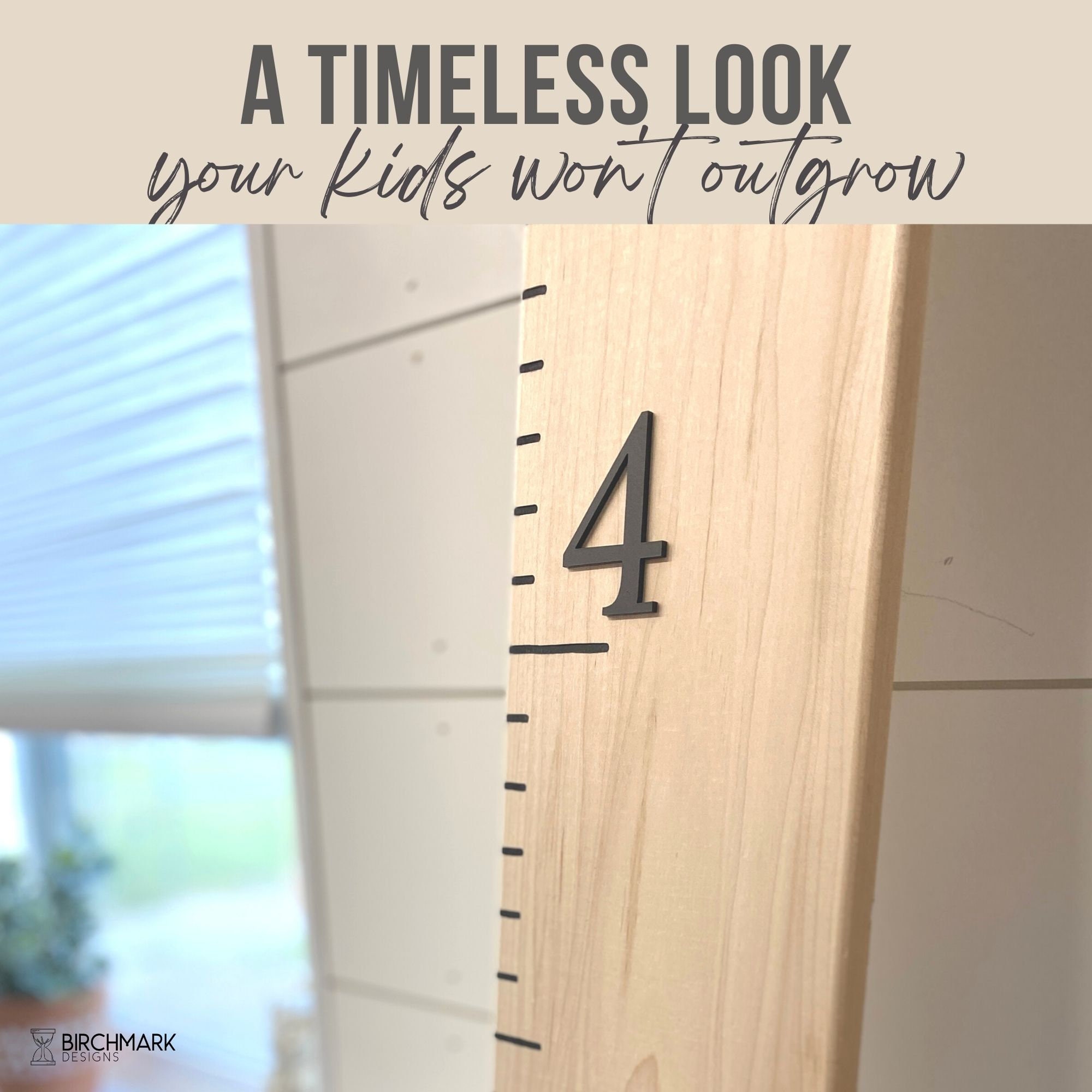 Maple Growth Chart Ruler 3D Wooden Measuring Stick for Kids - Etsy