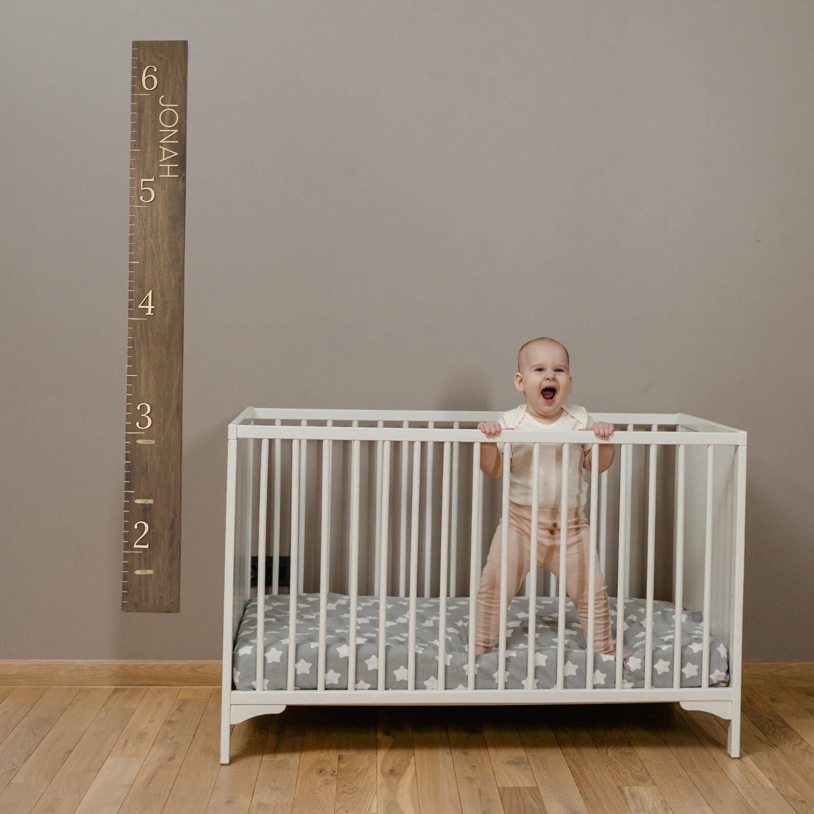 Growth Chart Ruler 3D, Wooden Measuring Stick for Kids, Giant Wall ...