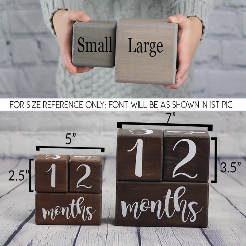 Custom Baby Milestone Blocks Age Blocks Baby Month Blocks - Etsy