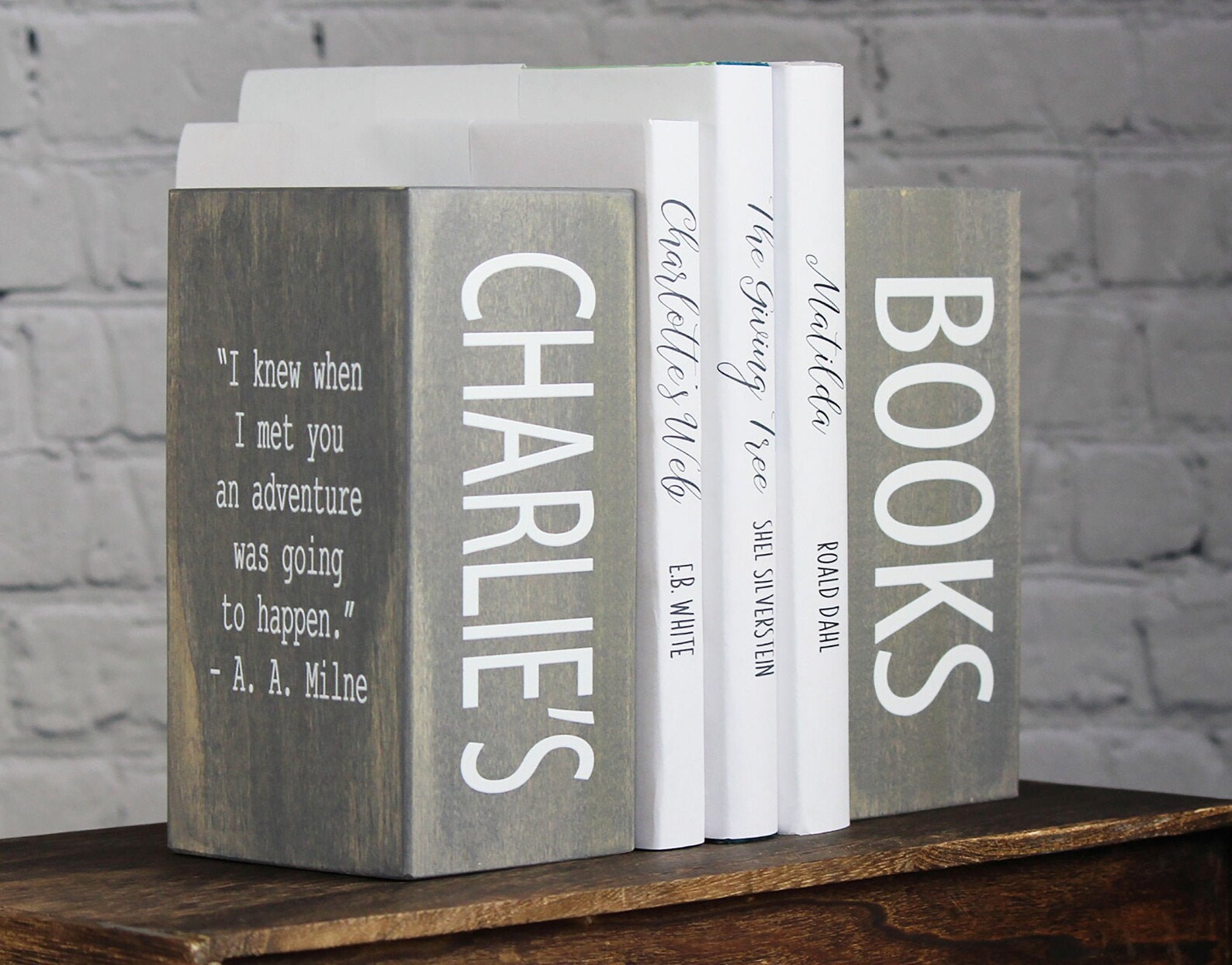Customized Wooden Bookend Personalized Keepsake for Children - Etsy