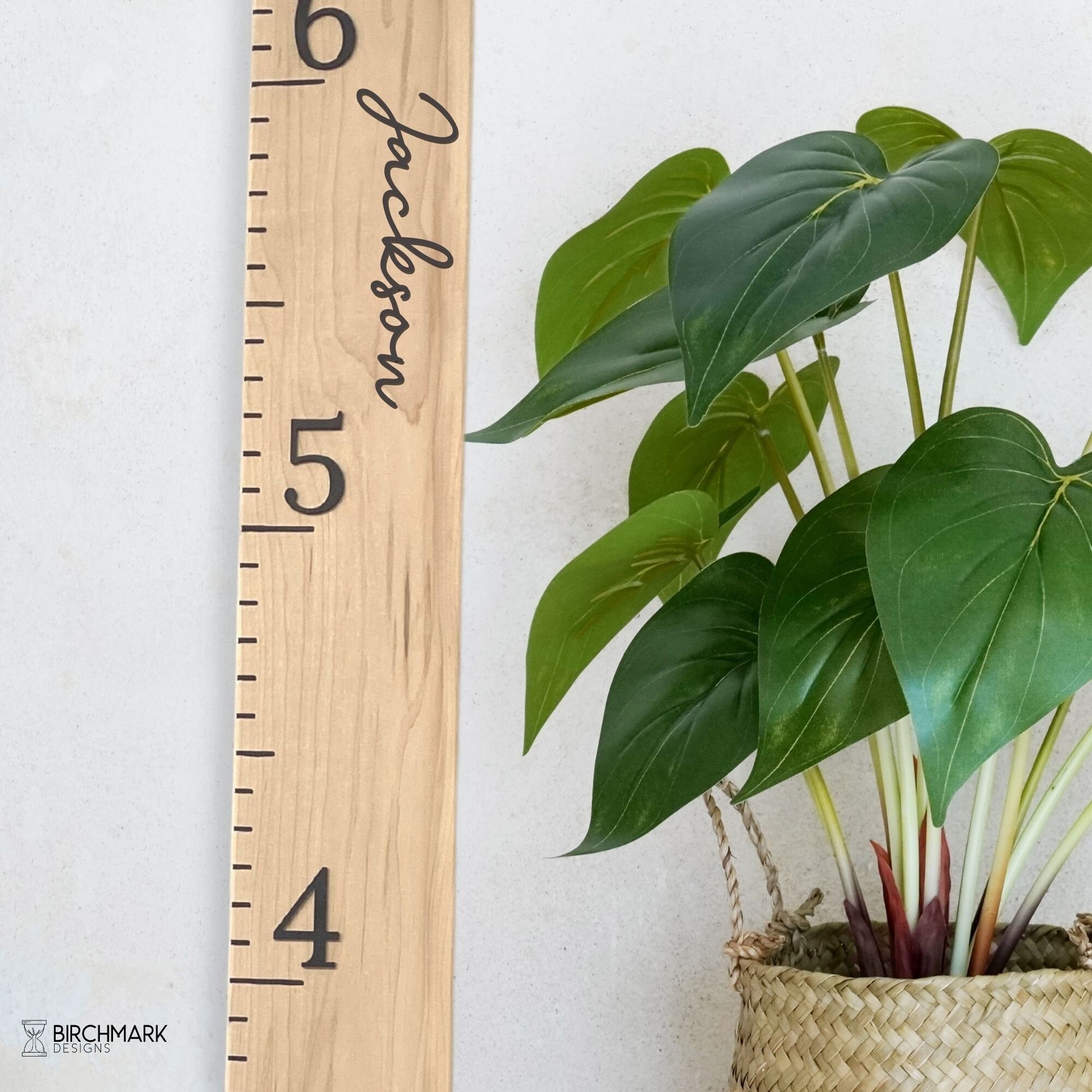Maple Growth Chart Ruler 3D Wooden Measuring Stick for Kids - Etsy