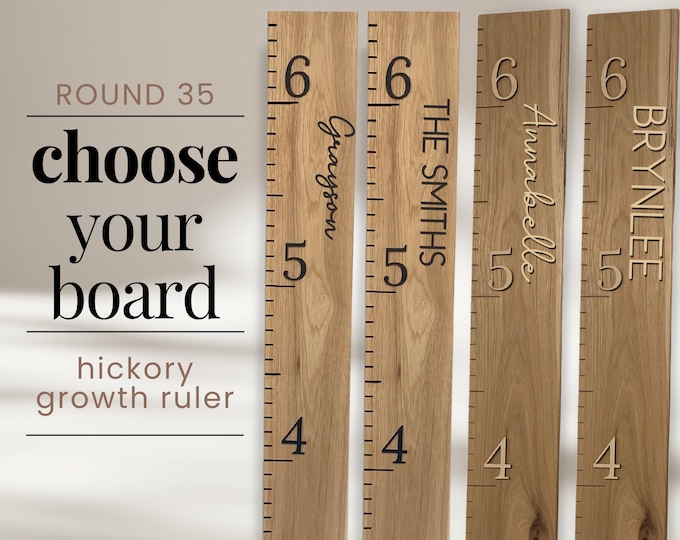 Round 35: Choose Your Ruler - Hickory Growth Chart Ruler 3D, Wooden ...