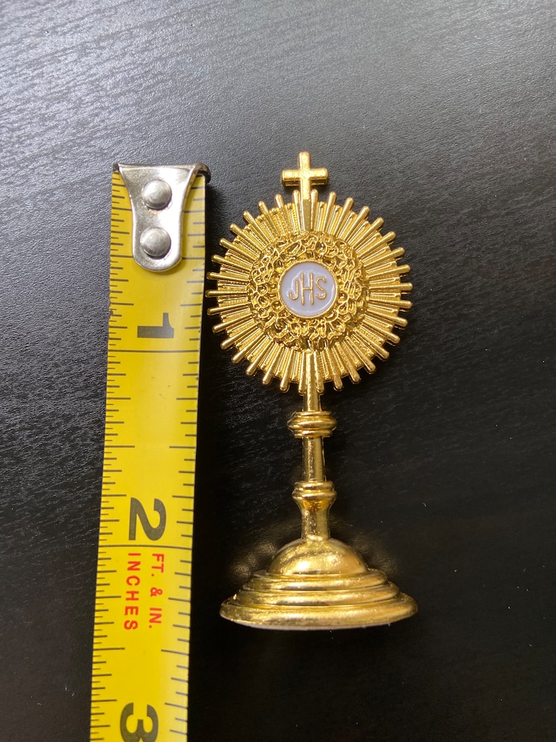 Miniature Monstrance Blessed Sacrament Eucharist, Adoretion Catholic ...