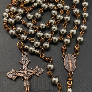 Unbreakable Catholic Rosary, Stainless Steel Beads Rosary, Large Heavy ...
