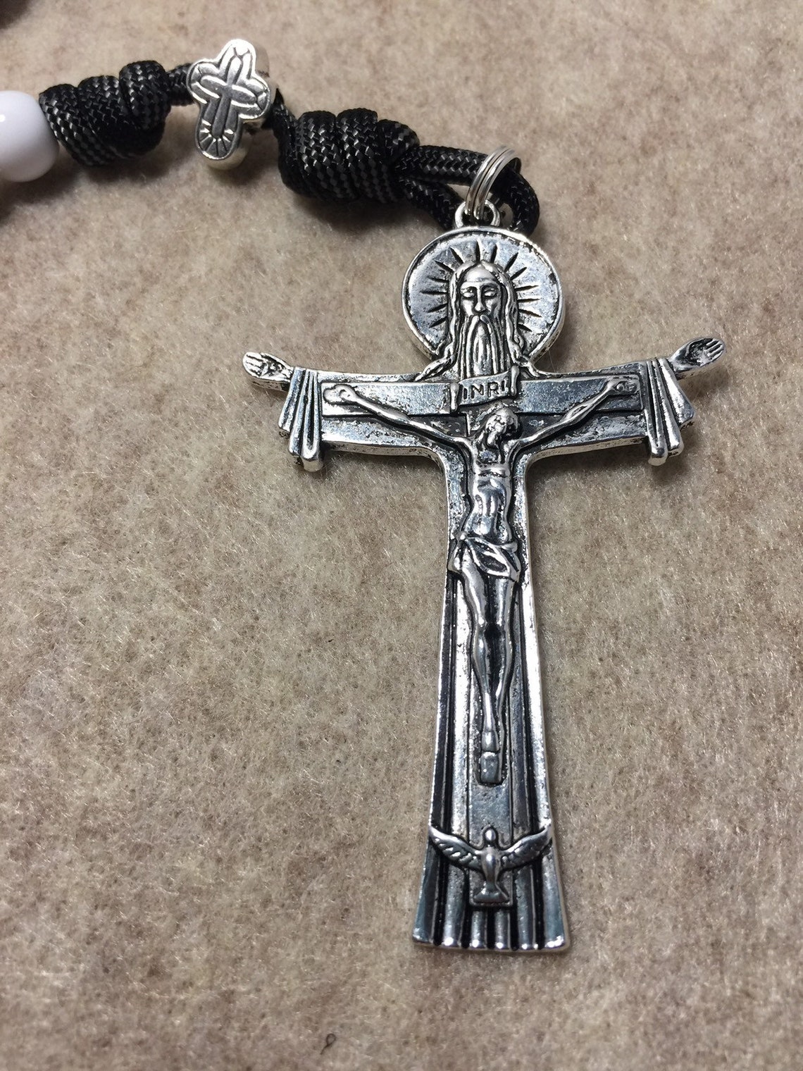 Cord Catholic Rosary Trinity Crucifix Durable Paracord | Etsy