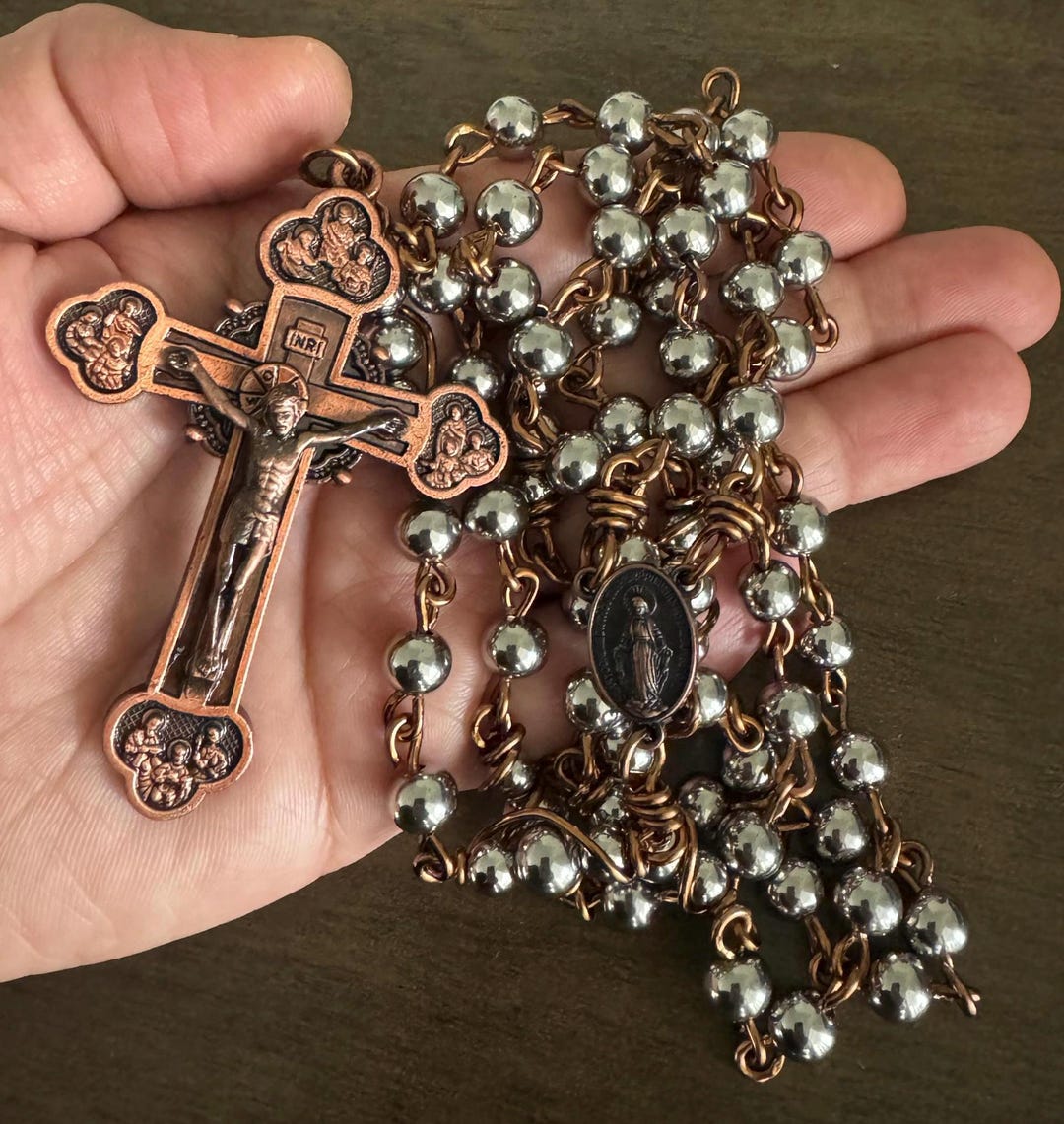 Handmade Stainless Steel Rosary: Unbreakable Catholic Prayer Beads ...