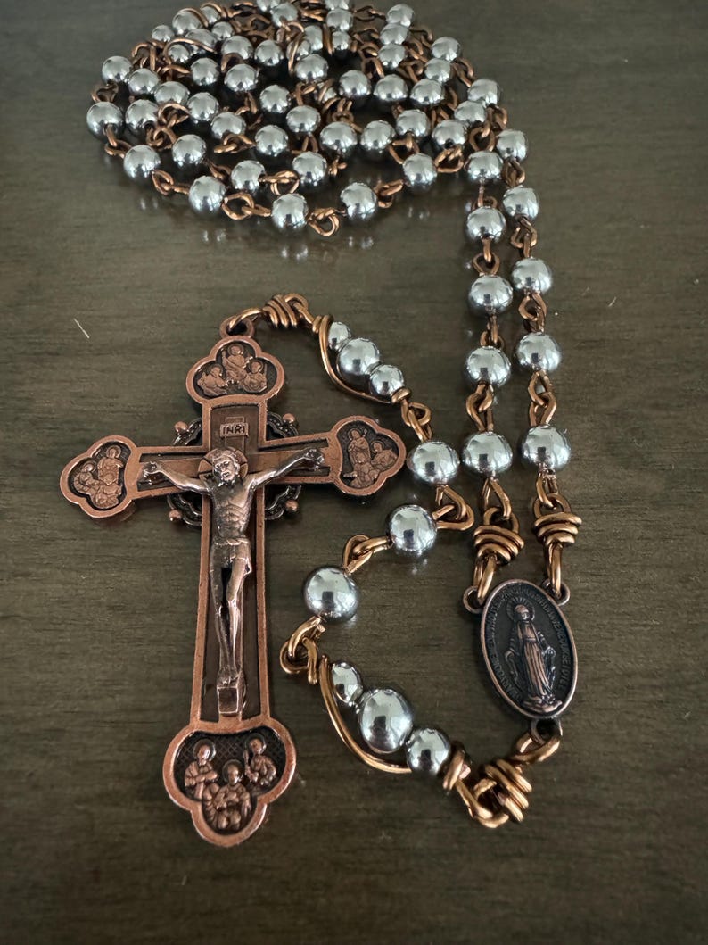 Handmade Stainless Steel Rosary: Unbreakable Catholic Prayer Beads ...