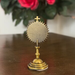 Miniature Monstrance Blessed Sacrament Eucharist, Adoretion Catholic ...
