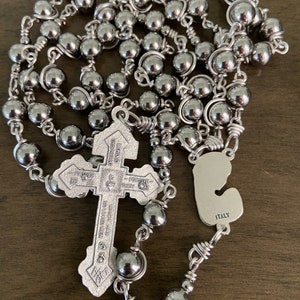 Stainless Steel Beads Rosary, Wire Wrapped Beads Rosary, Large ...