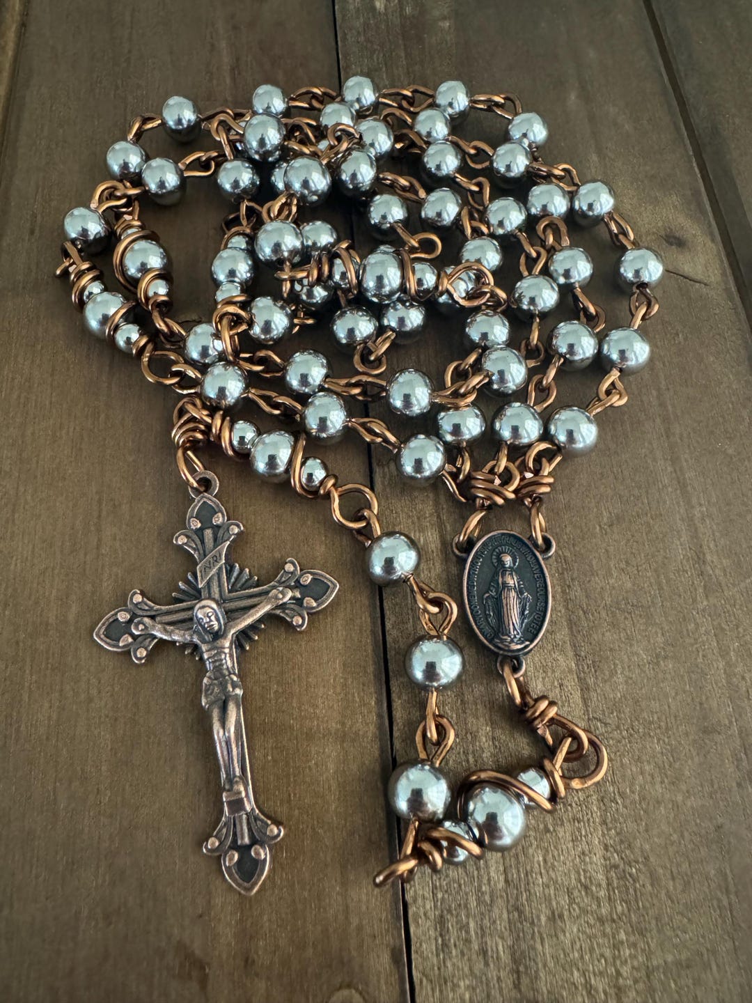 Unbreakable Stainless Steel Beads Rosary - Handmade Catholic Prayer ...