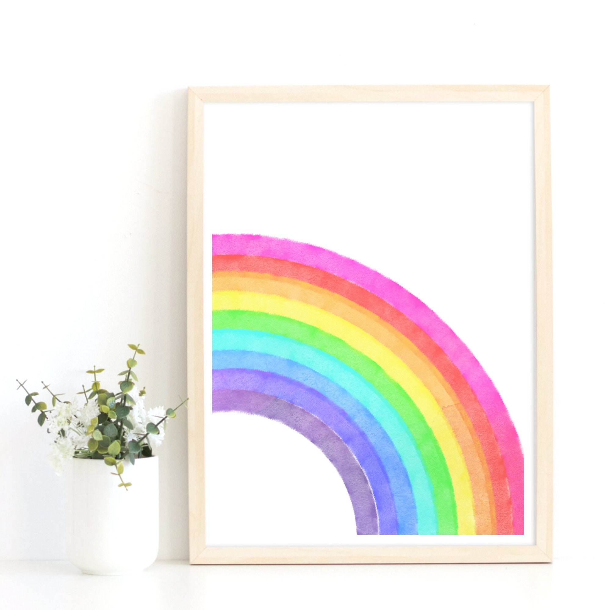 Printable Rainbow Art, Rainbow Poster, Instant Download Decor ...