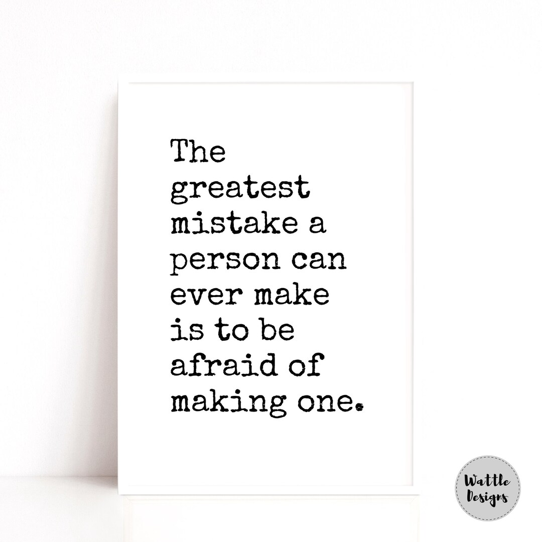 Inspirational Quote Print: Making Mistakes Classroom Poster - Etsy