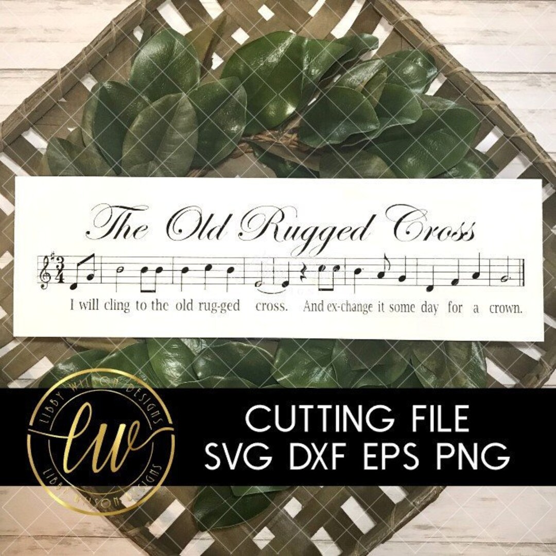 The Old Rugged Cross Sheet Music SVG SVG Cut File - Etsy UK