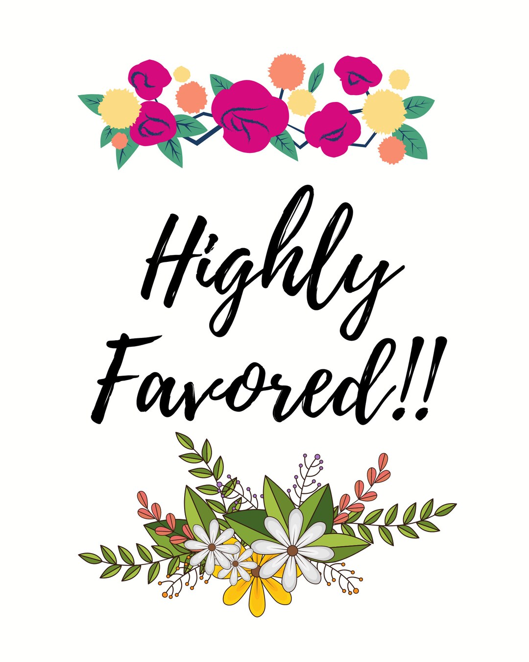 Highly Favored Digital Png Download - Etsy