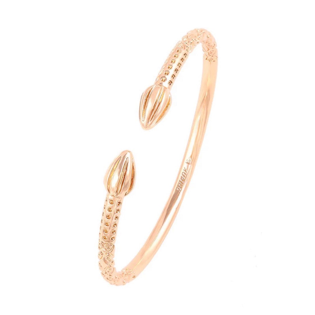 Large 14k Yellow Gold Bangle Cuff Caribbean West Indian Women’s Fashion ...