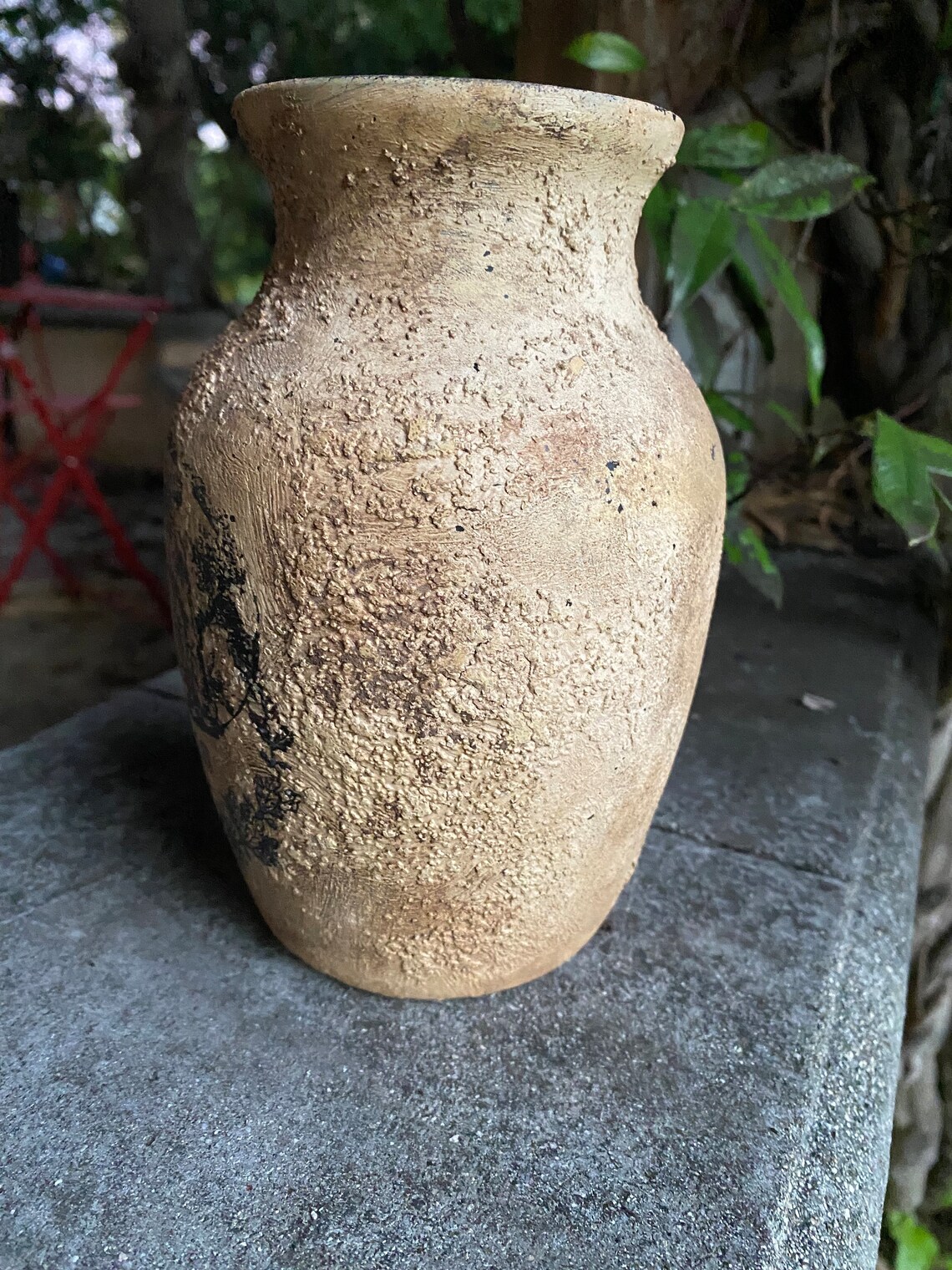 Distressed French Upcycled and Aged Vase, Vintage French Decor, French ...