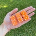 Orange Glitter Dominoes Domino Set Personalized Dominos Set - Etsy