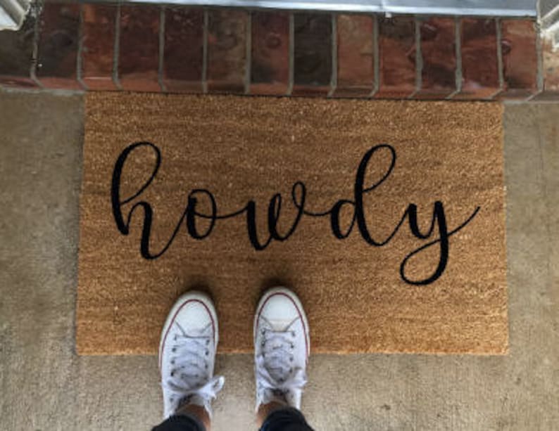 Howdy Doormat Texas Aggies Welcome Mat Texas A&M Home Decor - Etsy