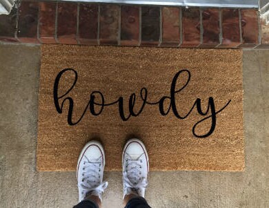 Howdy Doormat Texas Aggies Welcome Mat Texas A&M Home Decor | Etsy