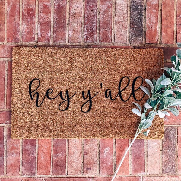 Hey Yall Mat - Etsy