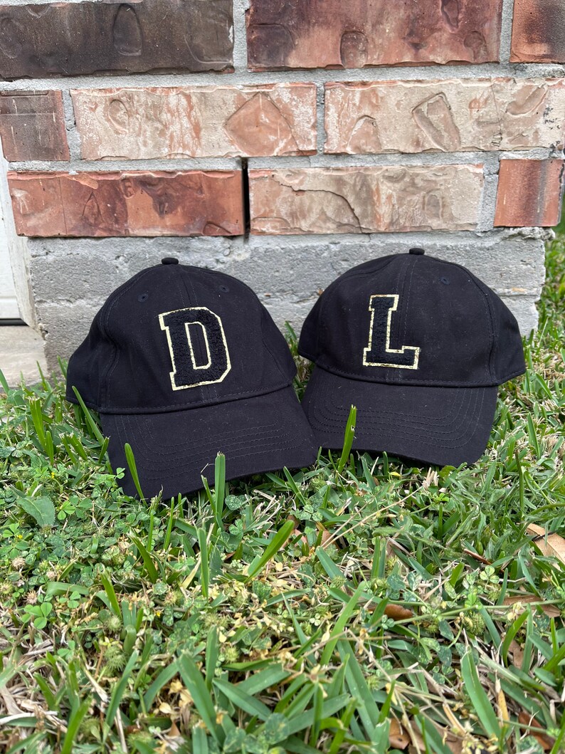 Initial Hat Varsity Letter Patch Hat Womens Baseball Cap | Etsy