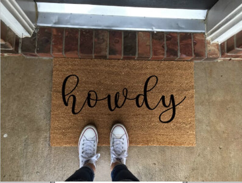 Howdy Doormat Texas Aggies Welcome Mat Texas A&M Home Decor - Etsy