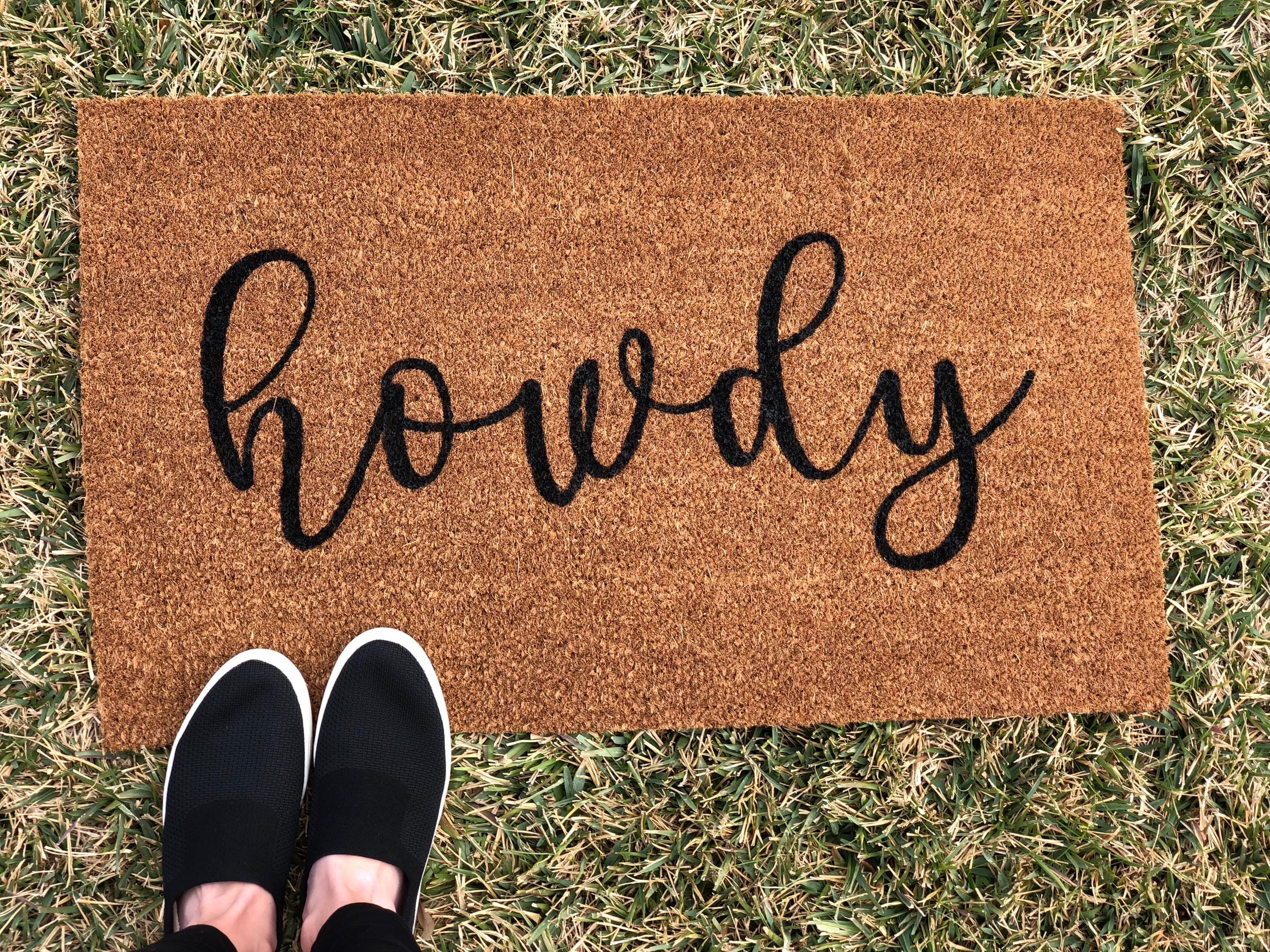 Howdy Doormat Texas Aggies Welcome Mat Texas A&M Home Decor | Etsy