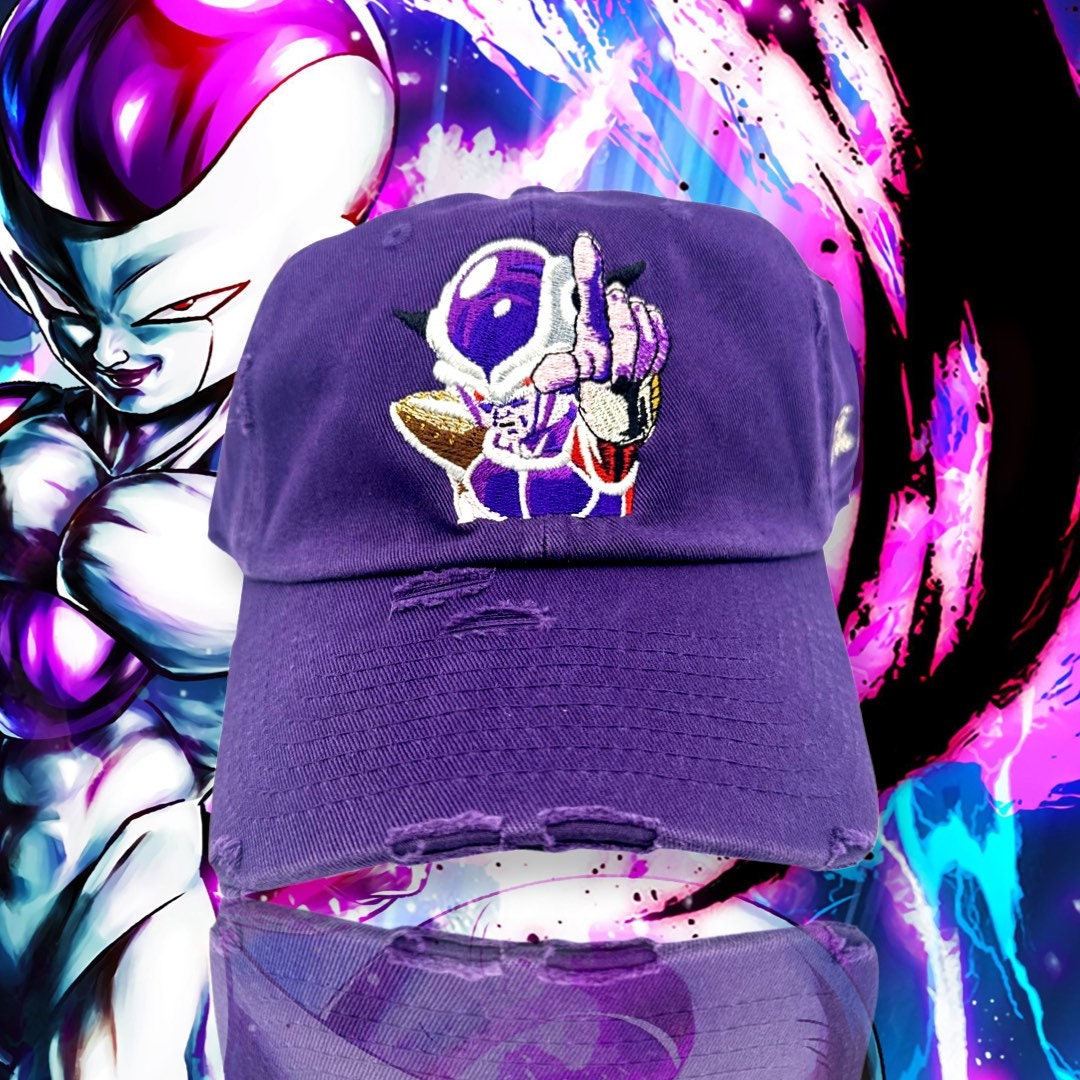 Purple Distressed Freiza DBZ Dad Cap Hat 90s - Etsy