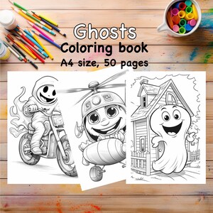 Ghost Coloring Sheet, Halloween Coloring, Cute Ghost Print Pdf, Pdf ...
