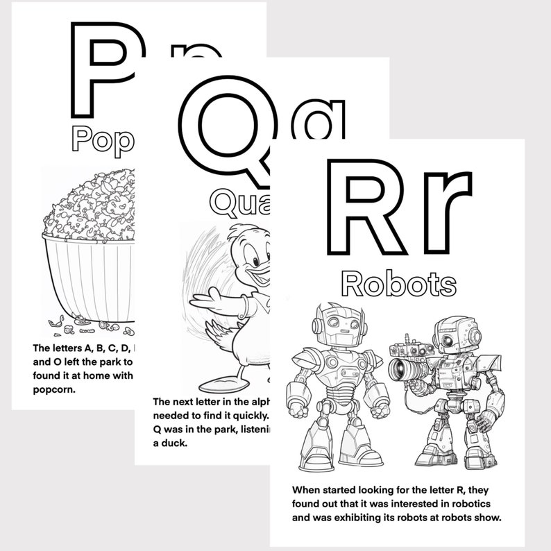 Alphabet Coloring Activity Book for Kids, Learn Numbers and Letters ...