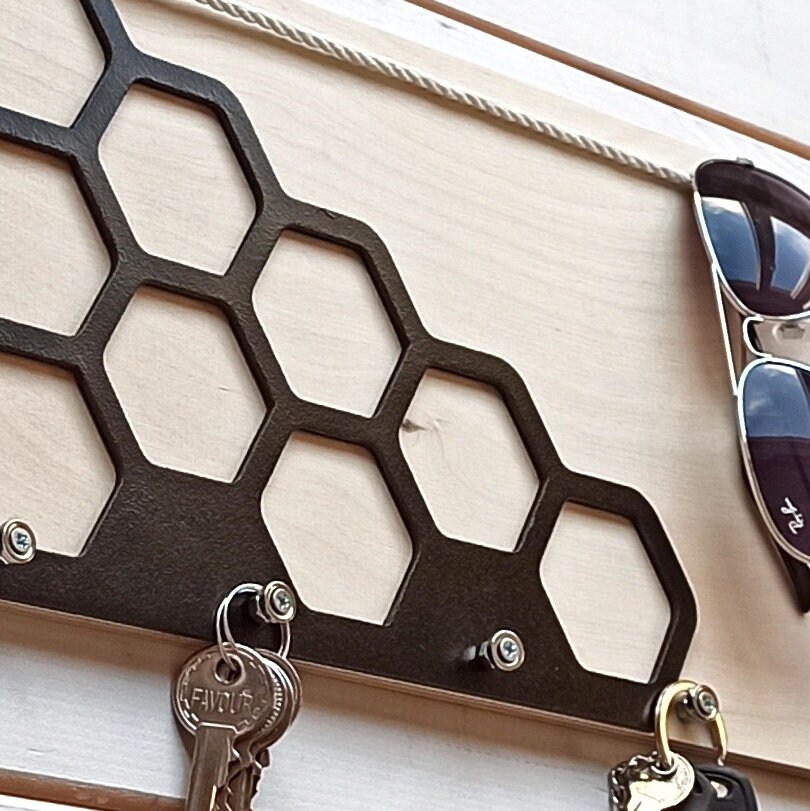 Key holder key hooks key holder shelf key hooks wall key | Etsy