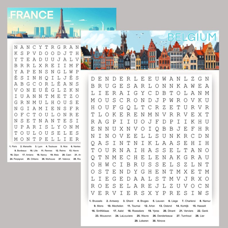 I Spy Search Words, Cities Word Search Puzzle, Word Hunt, Kids Activity ...