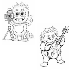 Monster Coloring Book for Kids, Monster Printable Coloring Pdf Coloring ...